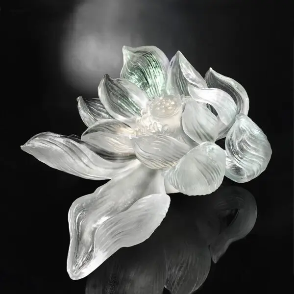 LIULI Lotus Consciousness Medium Crystal Sculpture