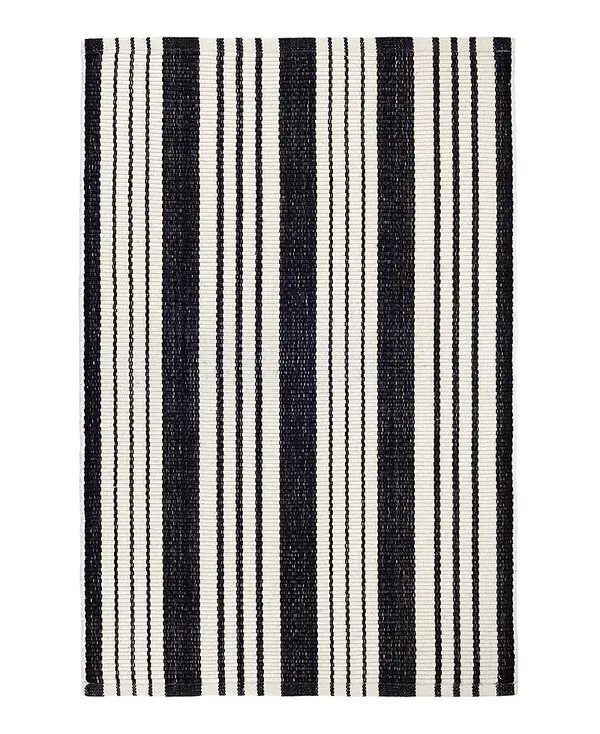 DASH & ALBERT Dash Albert Annie Selke Da148 Birmingham Indoor/outdoor Area Rug, 6'0x9'0 - Black