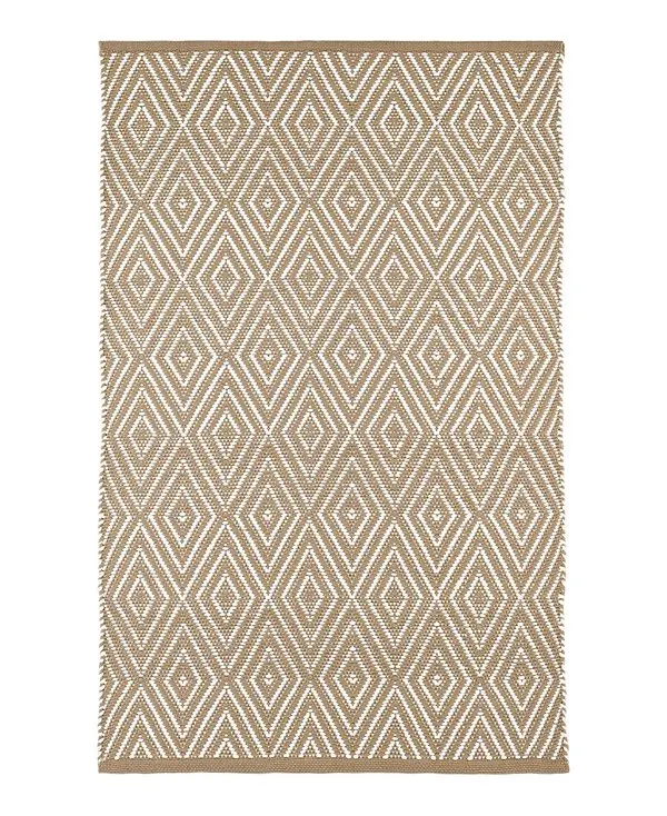 DASH & ALBERT BY ANNIE SELKE Dash Albert Annie Selke Rdb136 Diamond Indoor/outdoor Area Rug, 8'0x10'0 - Tan/ White