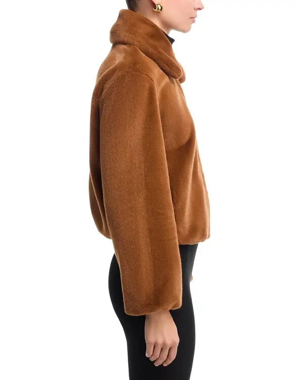 Theory Faux Fur Jacket - Wood - 40% Off | Editorialist