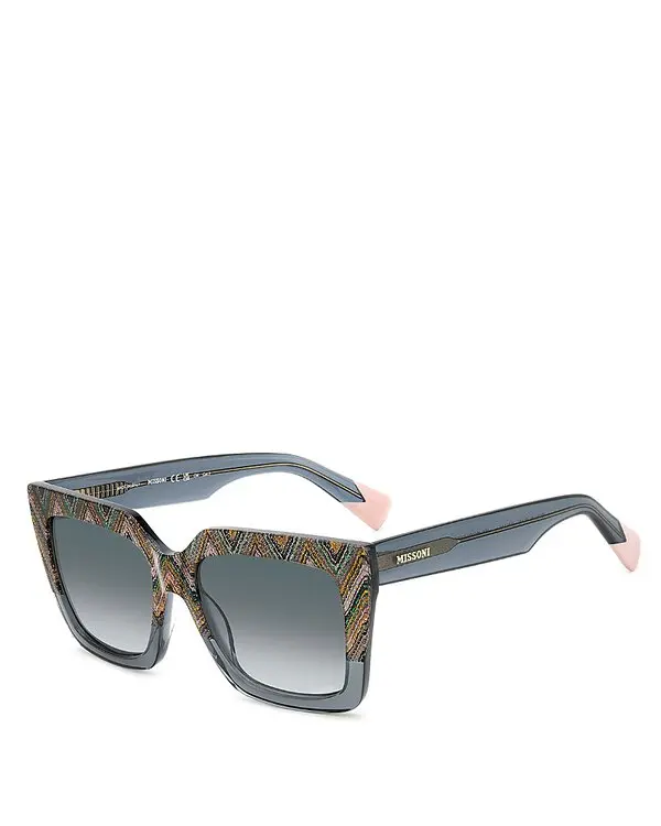 Missoni Gradient Rectangular Sunglasses - Grey Pattern Green