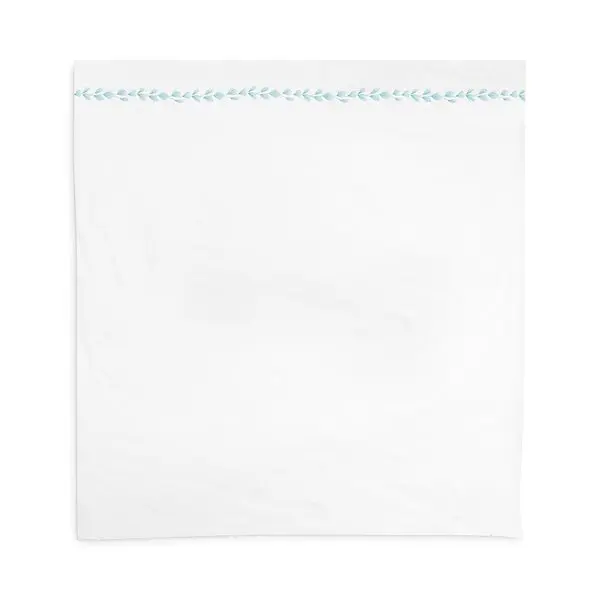 CHRISTIAN FISCHBACHER Foglia Embroidered Sateen Flat Sheet, Queen - Blue