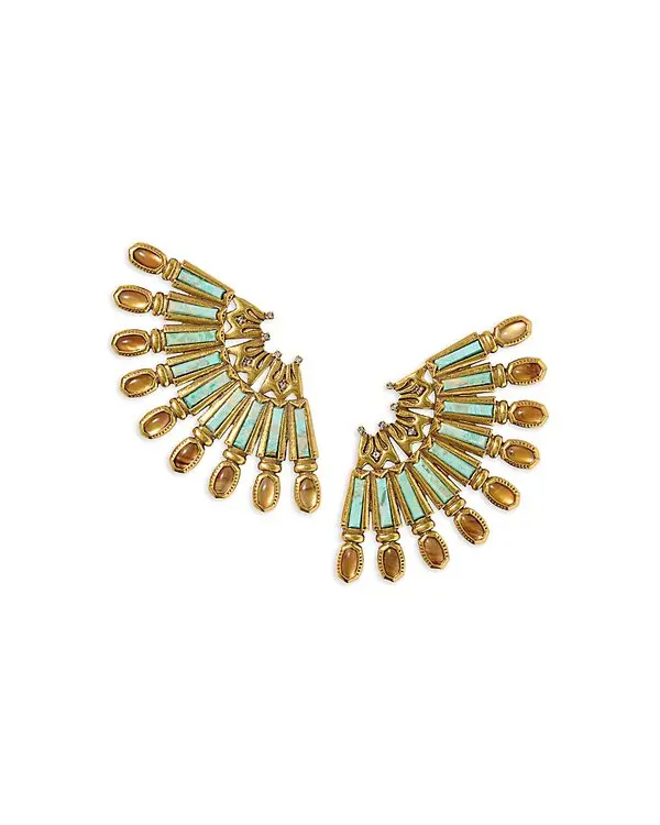 Kendra Scott Catherine Statement Earrings - Yellow/gold