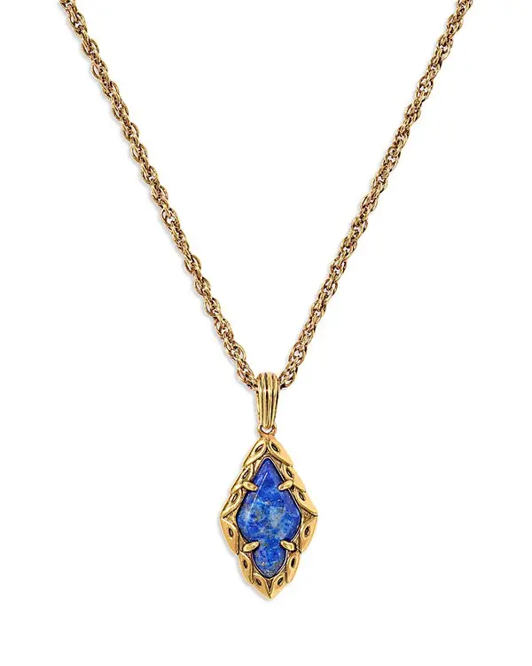 Kendra Scott Adeline Short Pendant Necklace - Blue/gold