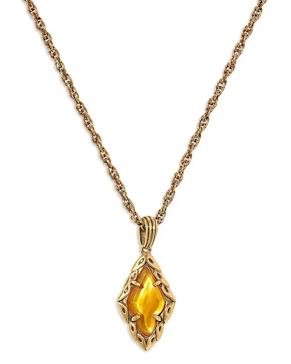 Kendra Scott Adeline Short Pendant Necklace - Yellow/gold