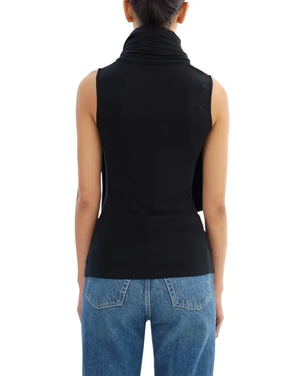 LAMARQUE Mock Neck Sleeveless Top