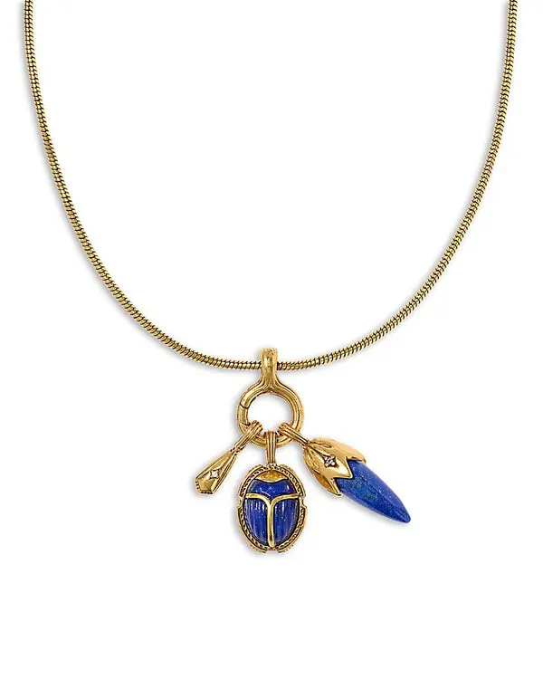 Kendra Scott Catherine Charm Necklace - Blue/gold