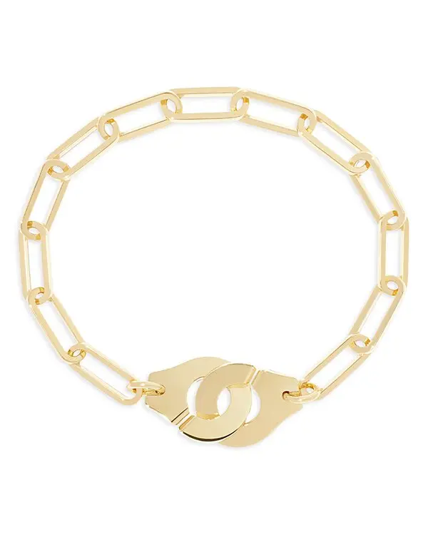DINH VAN 18k Yellow Menottes Handcuff Chain Link Bracelet - Gold