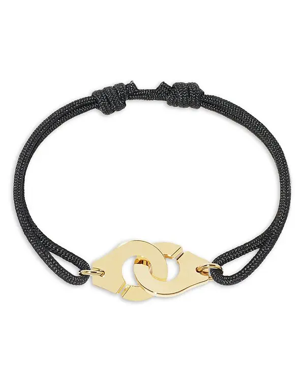 DINH VAN Interlocking Charm Cord Slider Bracelet - Gold