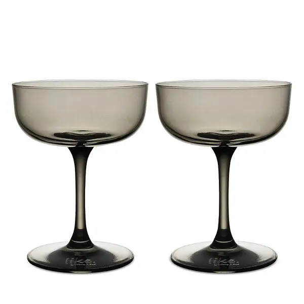 VILLEROY & BOCH Like Smoke Champagne Coupe / Dessert Bowl, Set Of 2 - Grey