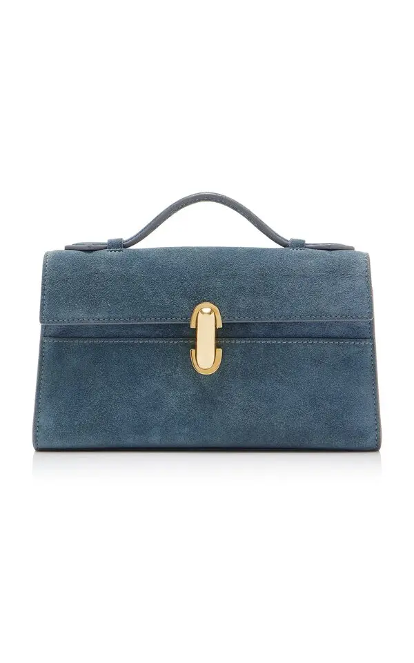 Savette Symmetry Suede Pochette - Blue