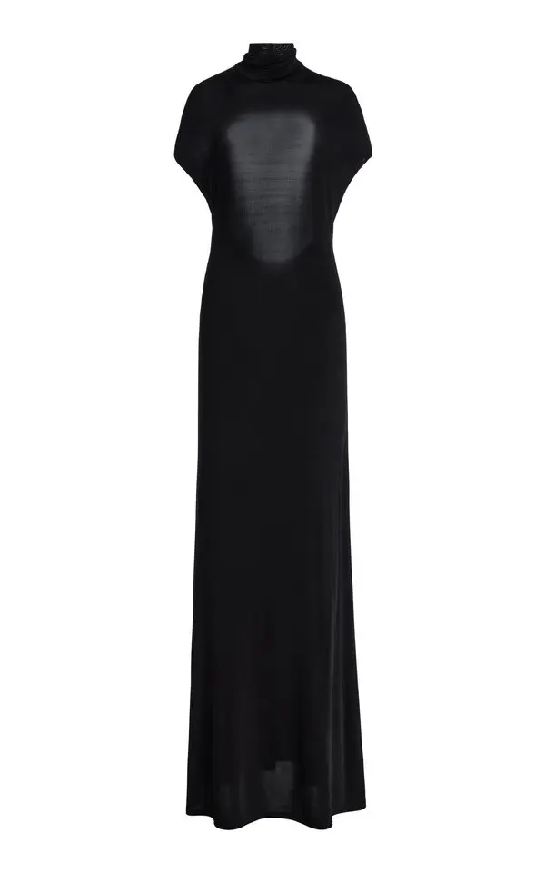 COLLEEN ALLEN Backless Sleeveless Jersey Dress - Black
