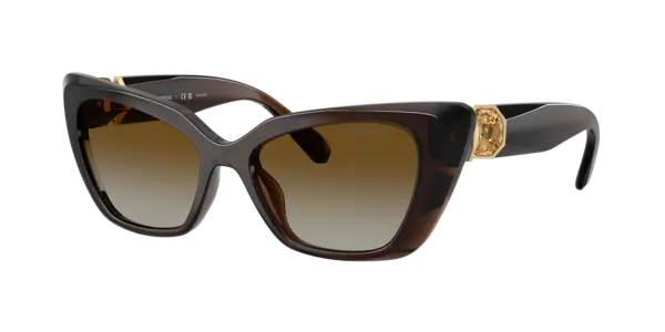 SWAROVSKI Sk6047 Sunglasses - Polarized Brown Gradient