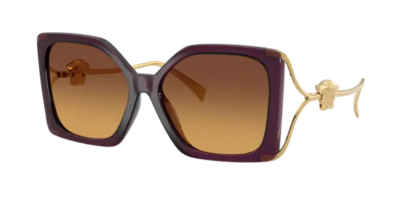 Versace Sunglasses With Strass Crystal Embellishment - Dark Grey