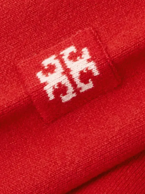 Tory Burch Appliquéd Wool-blend Hoodie