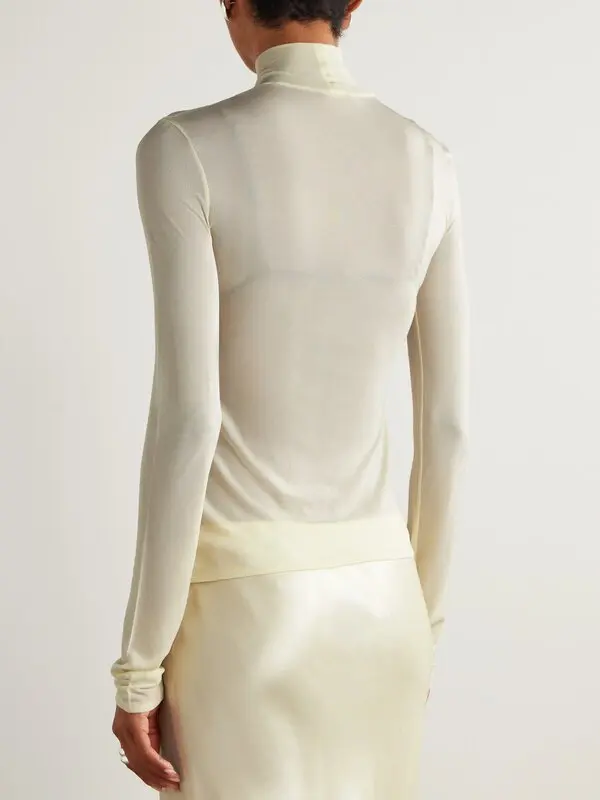 JIL SANDER Jersey Turtleneck Top