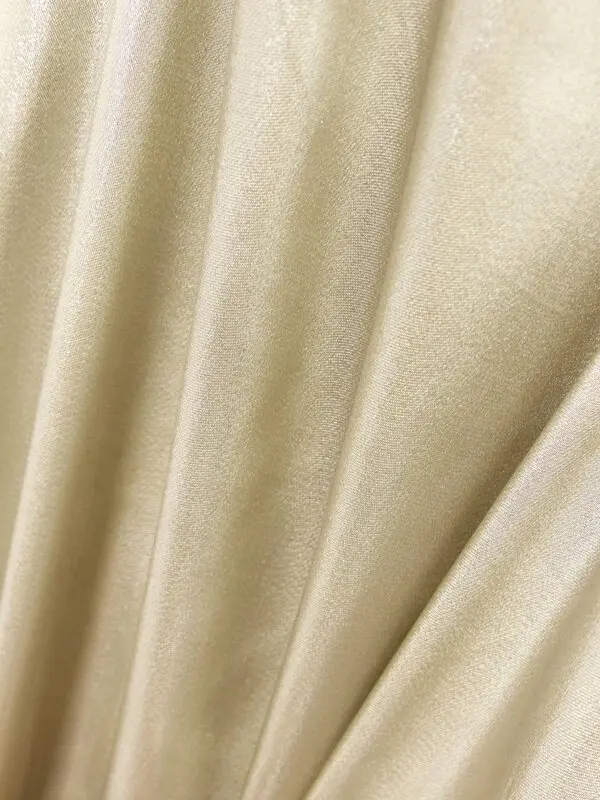 Galvan Strapless Metallic Satin Gown
