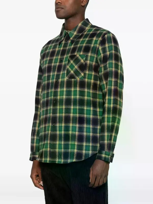 INDIVIDUAL SENTIMENTS Plaid Long-sleeved Shirt
