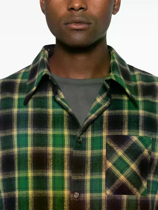 INDIVIDUAL SENTIMENTS Plaid Long-sleeved Shirt