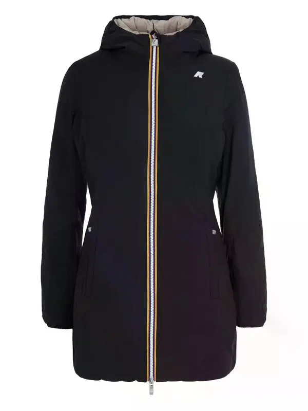 K-WAY Logo-detail Hooded Coat