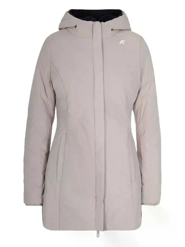 K-WAY Logo-detail Hooded Coat
