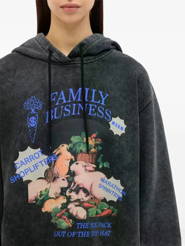 MSGM Graphic-print Hoodie