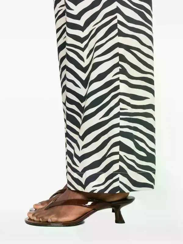 SIMONMILLER Pia Zebra-print Trousers - Black