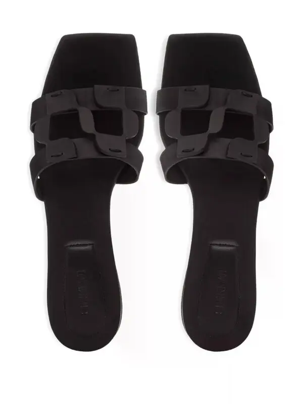Simkhai Monogram-detail Flat Sandals