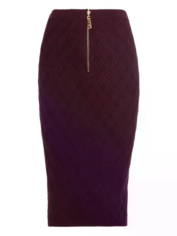 Elisabetta Franchi Geometric-pattern High-waisted Skirt