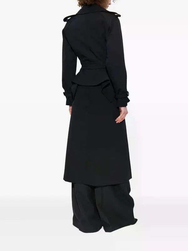 Max Mara Flavio Belted Peplum Trench Coat