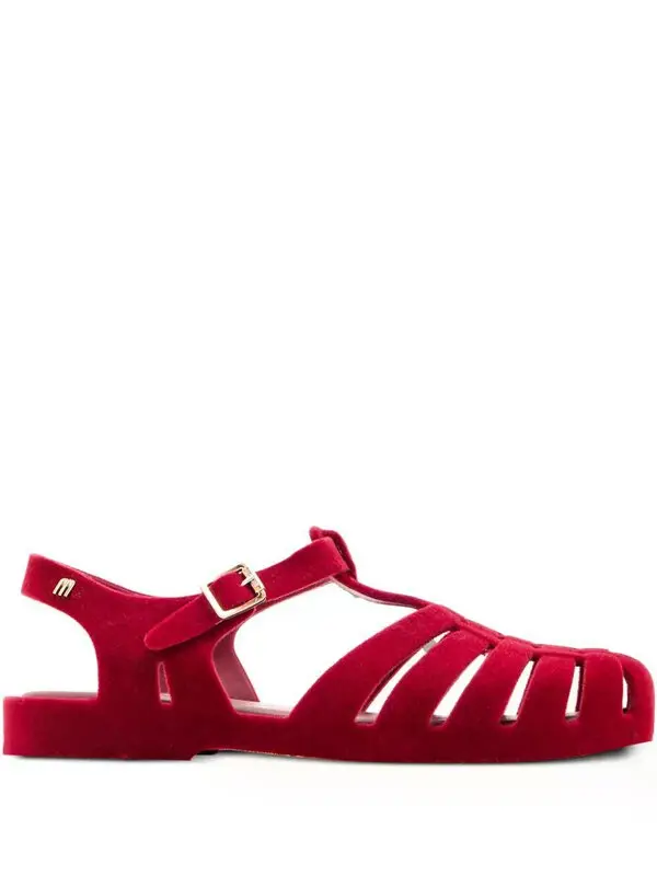 Melissa Possession Velvet Sandals - Red
