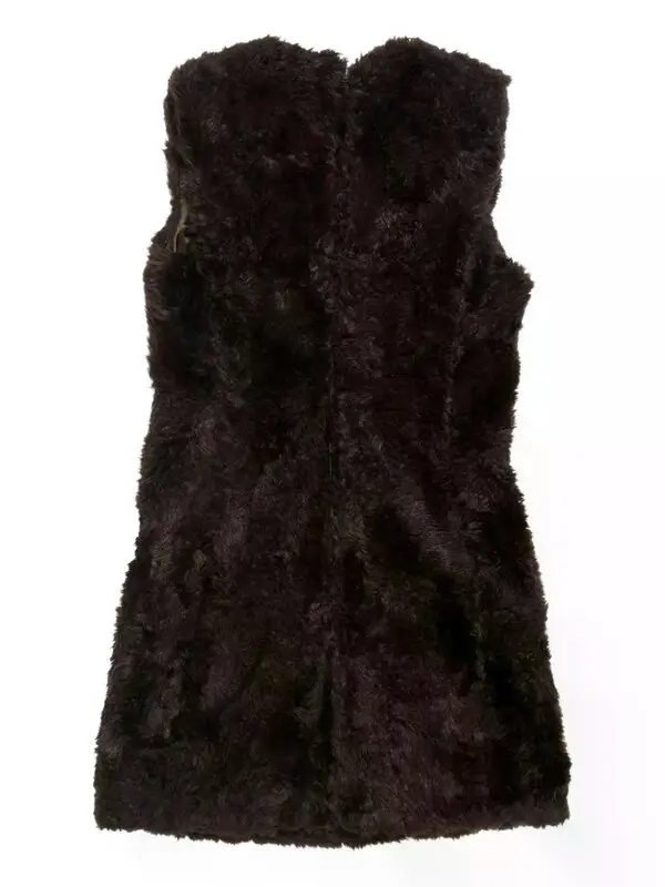 Acne Studios Sleeveless Faux-fur Mini Dress