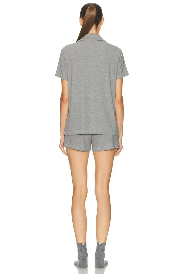 SKIMS Soft Lounge Short Sleep Set - Heather Grey