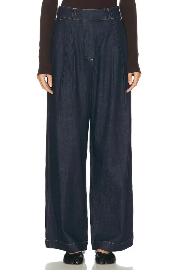 Jenni Kayne Denim Newport Trouser - Dark Denim
