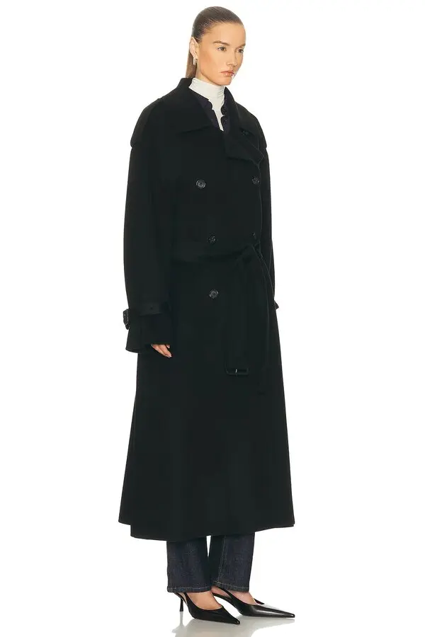TOTEME Double Winter Trench - Black