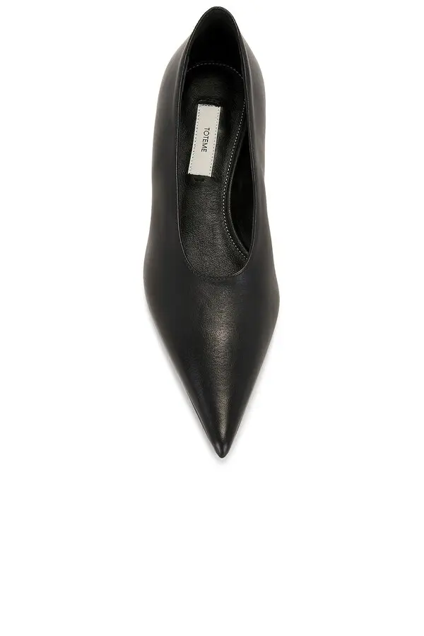 TOTEME Sharp Nappa Kitten Pumps - Black
