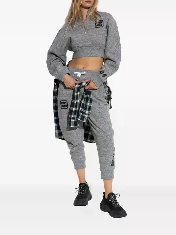 Dsquared2 Gym Dean Drawstring Logo Track Pants - Grey