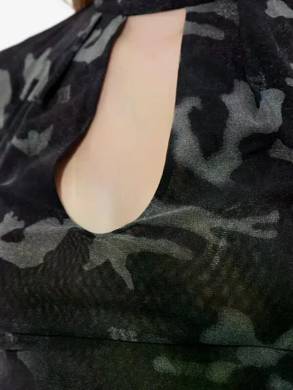 MISBHV Camouflage-print Blouse