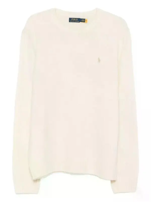Polo Ralph Lauren Logo-embroidered Crew-neck Sweater - White