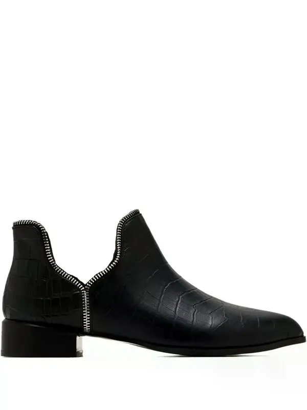 Senso Crocodile-effect Boots - Brown