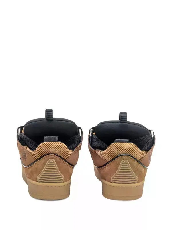 LANVIN Curb Lace-up Sneakers - Brown