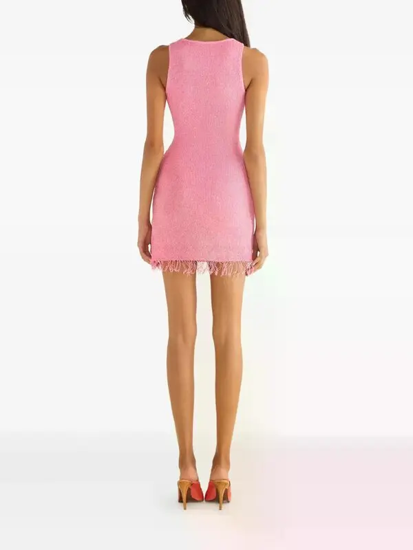 ASTA RESORT Natalia Fringed Mini Dress - Pink