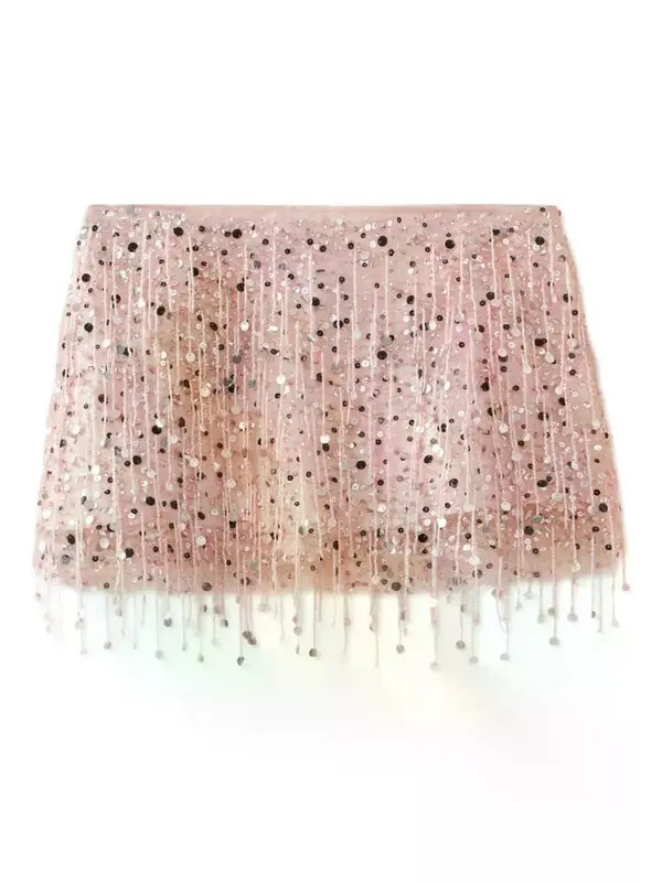 ASTA RESORT Yasmin Beaded Mini Skirt