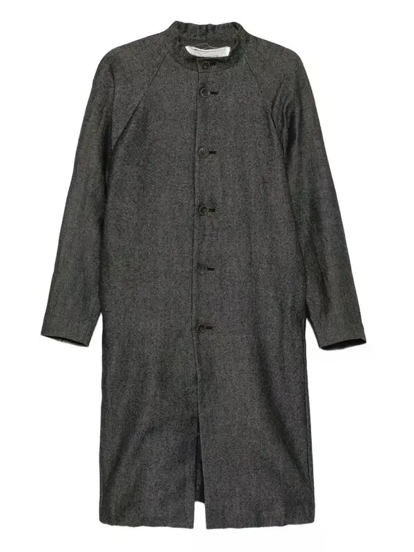 INDIVIDUAL SENTIMENTS Single-breasted Collarless Coat - Grey