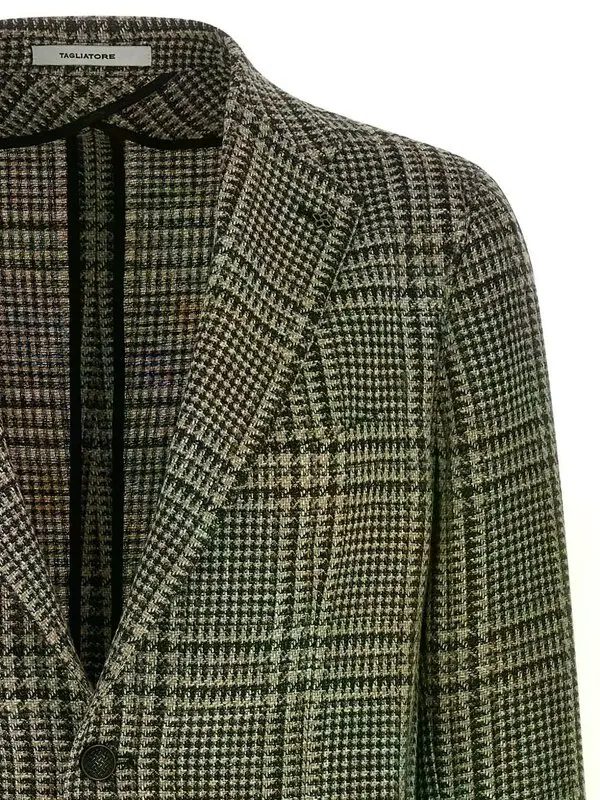 Tagliatore Houndstooth Blazer - Brown
