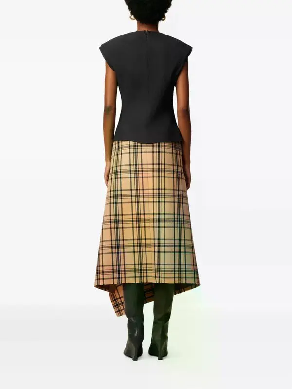 AMI Paris Raw-edge Sleeveless Top - Black