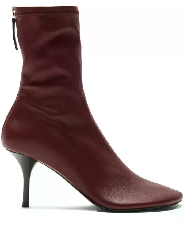 Acne Studios 75mm Zip Leather Boots - Red
