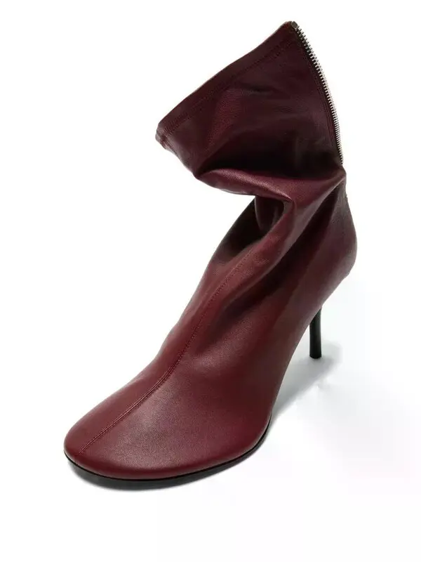 Acne Studios 75mm Zip Leather Boots - Red