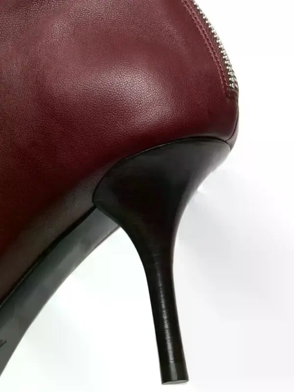 Acne Studios 75mm Zip Leather Boots - Red