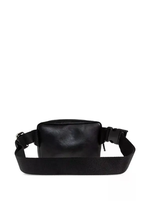 Iceberg Quilted Leather Belt Bag - Black